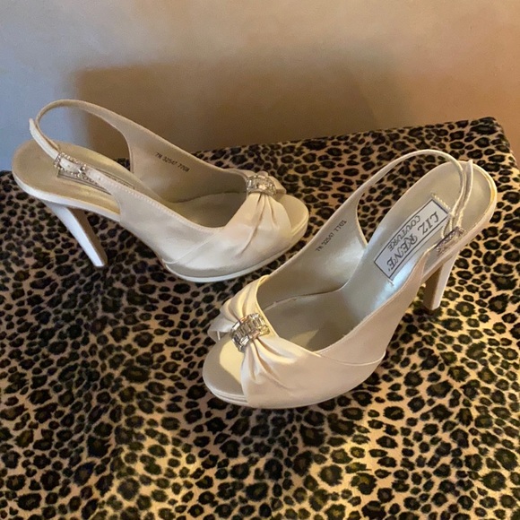Shoes | Liz Rene Couture Silk Wedding Shoes These Are A 7 | Poshmark